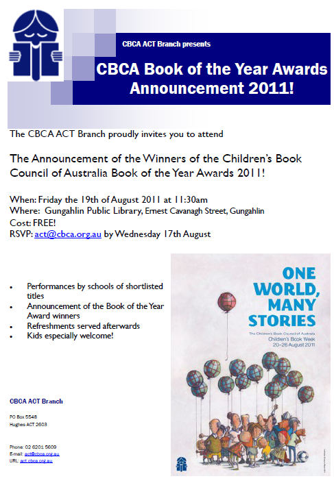 Kids' Book Review: CBCA Book of the Year Event, Canberra