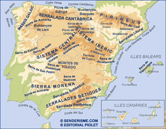 el blog de irene : EL RELLEU A ESPANYA