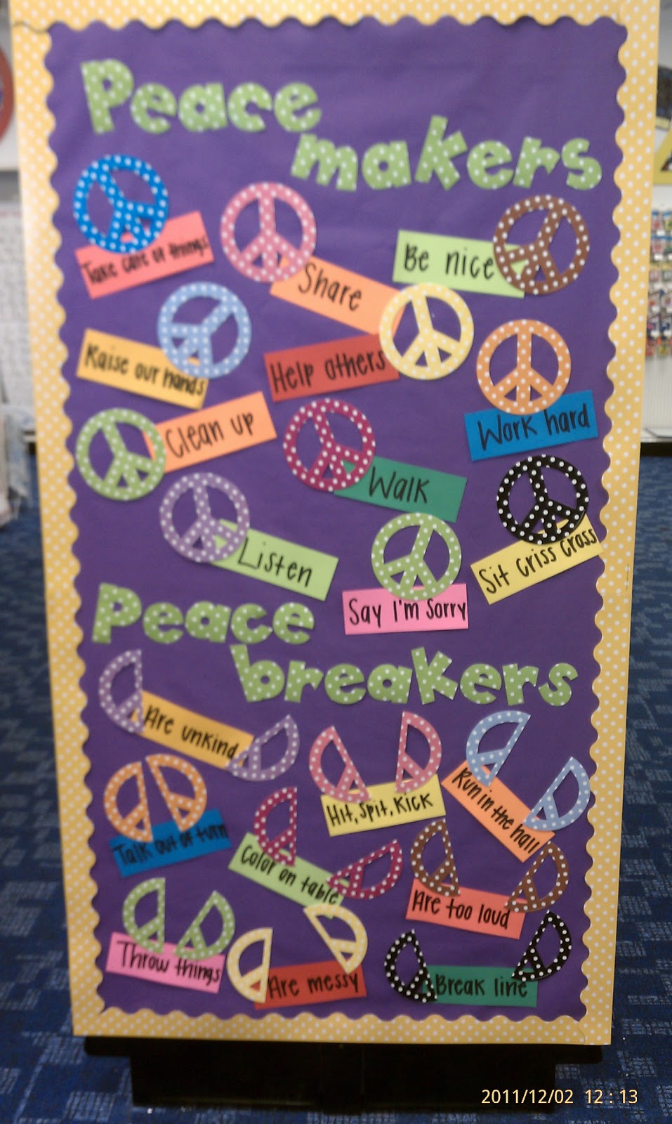 Peace Sign Bulletin Board Border at Sophie Trundle blog