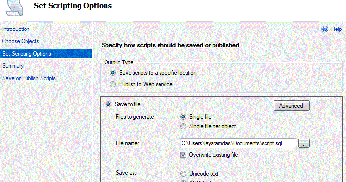 Ram's Blog: SQL Server 2012-Generating Scripts... Ram's Blog: SQL Server 2012-Generating Scripts...