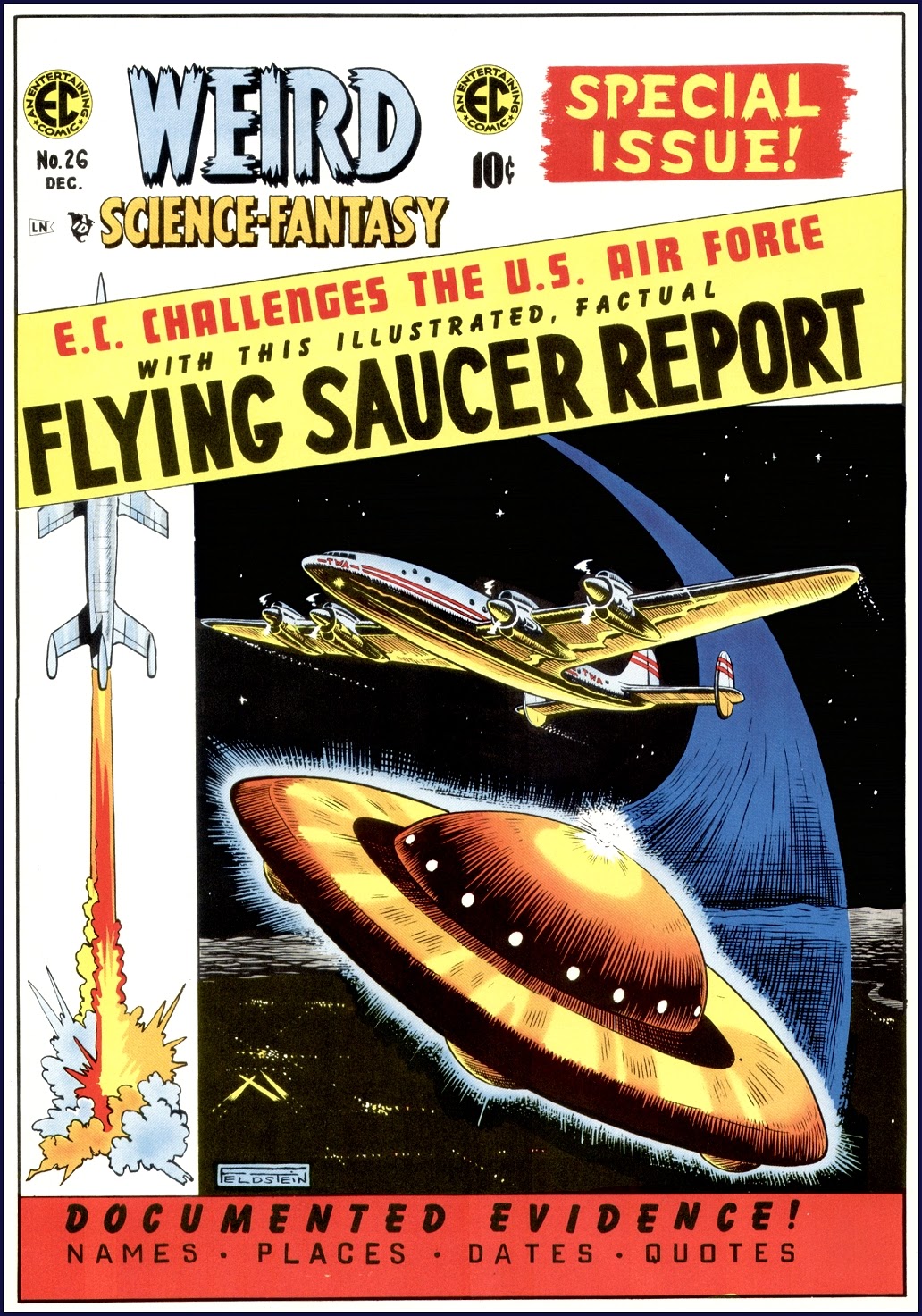 Weird Science-Fantasy, Dec. 1954, cover by Al Feldstein | Weird science ...