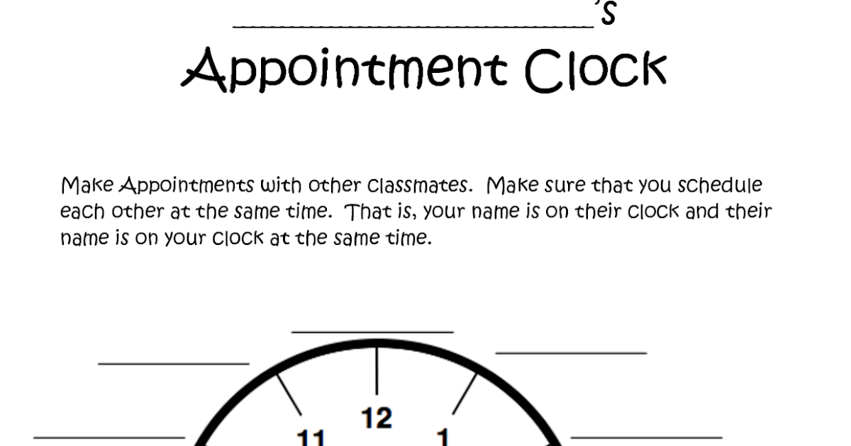 Teaching Strategies: Appointment Clock