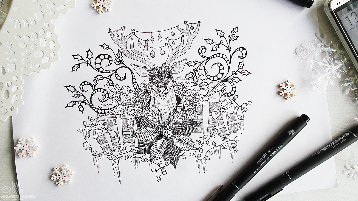 Christmas: Zen dangle, doodle, tangle on Pinterest | Zentangle ...