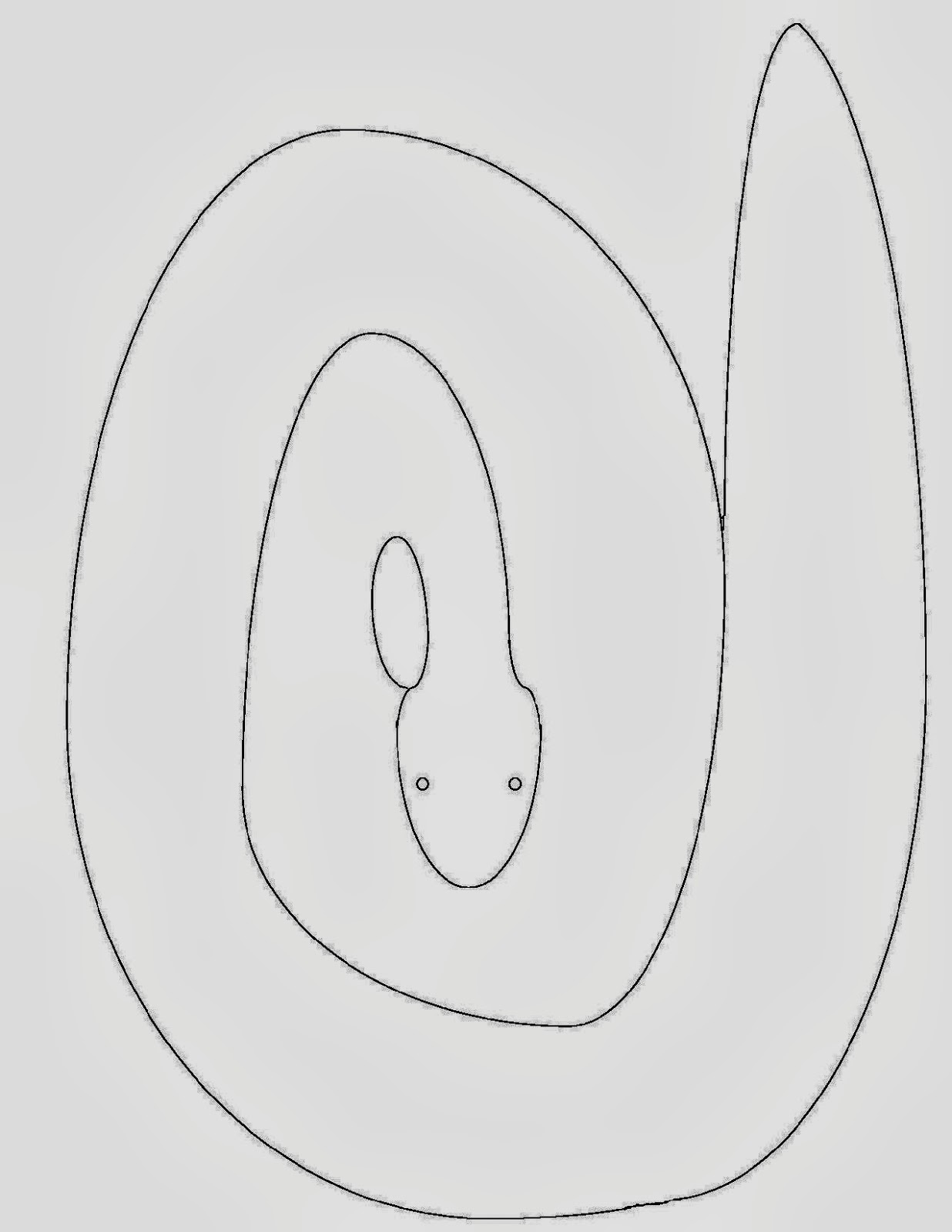 Meus Trabalhos Pedagógicos ®: Cobra feita de papel - com molde