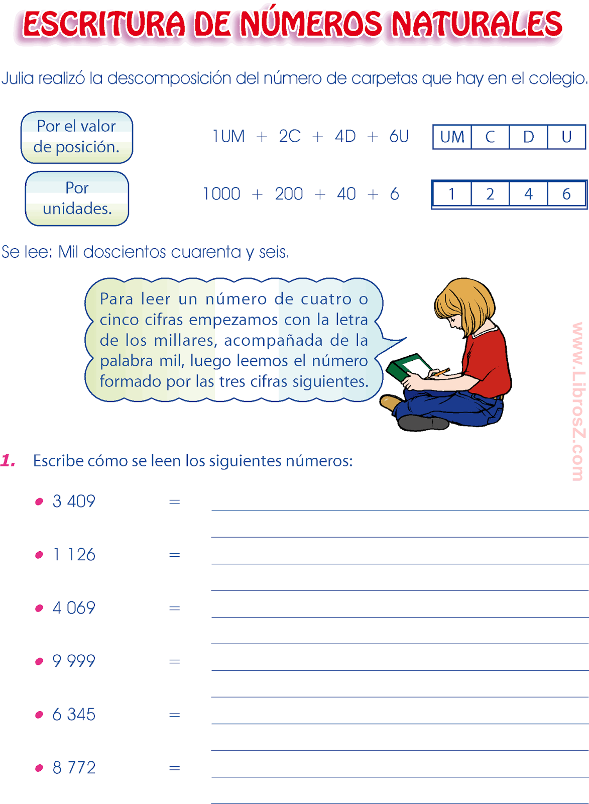 Matemàticas divertidas: LECTURA Y ESCRITURA DE NUMEROS NATURALES