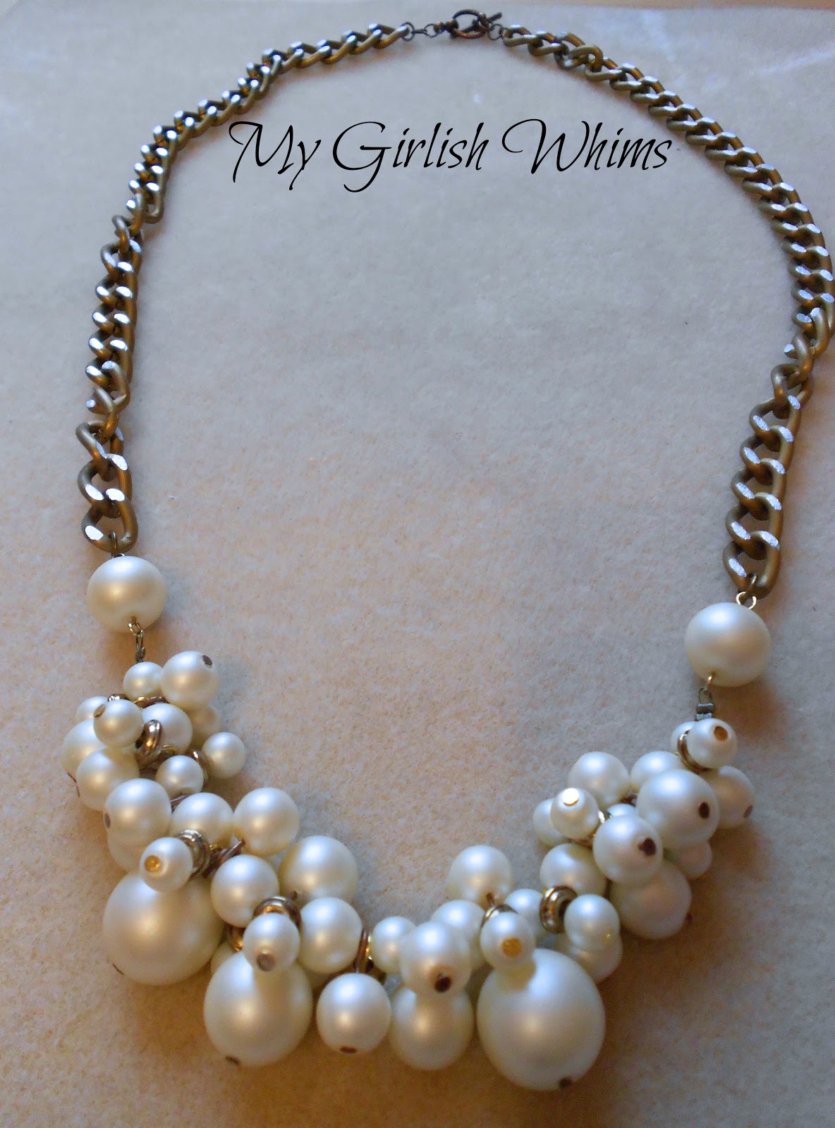 DIY Pearl Cluster Chain Necklace My Girlish Whims diy-pearl-cluster-chain-necklace-my-girlish-whims