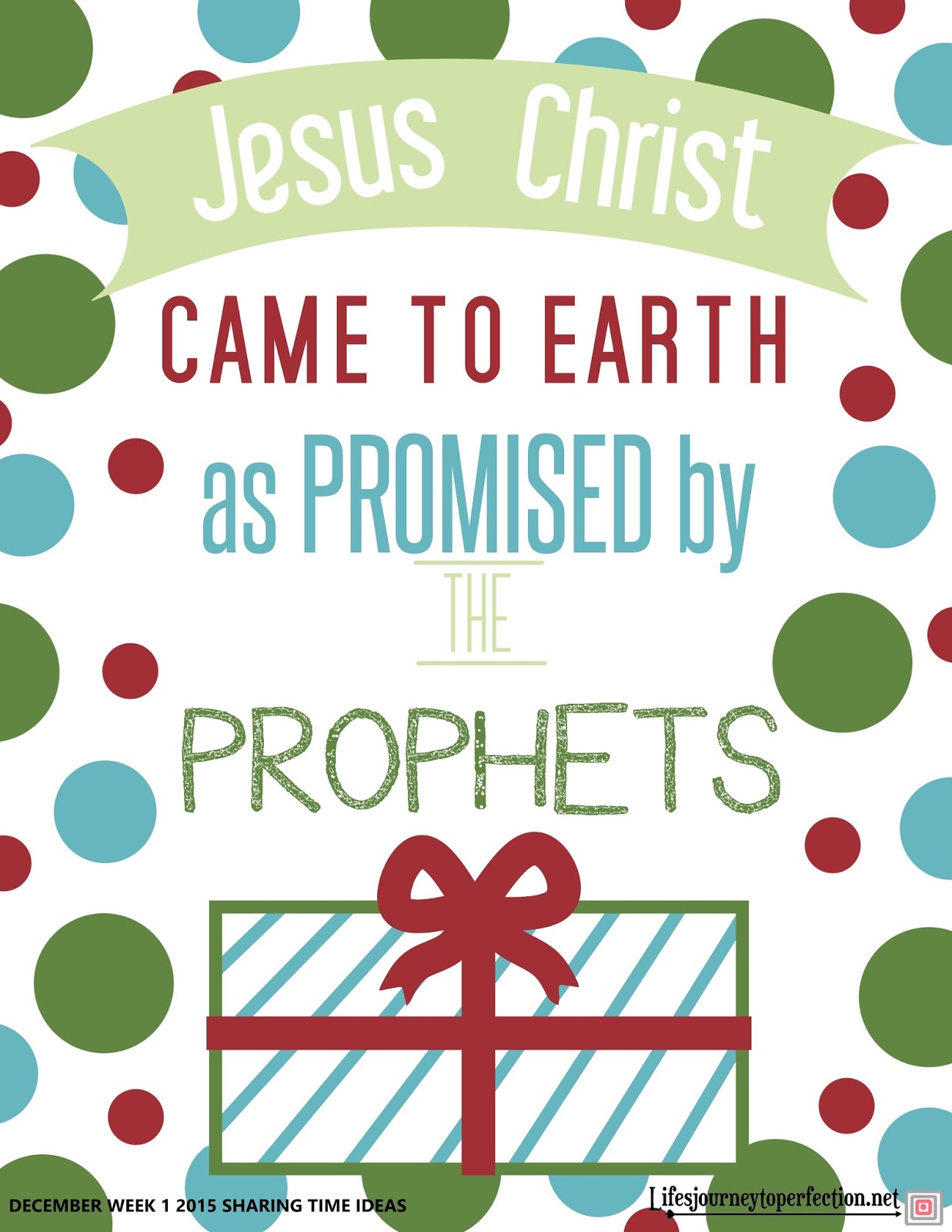 Life's Journey To Perfection: LDS Primary Sharing Time Ideas December ...