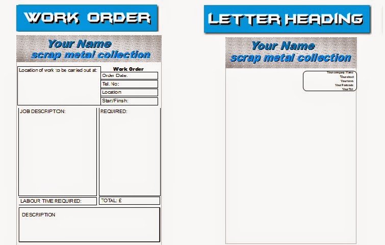 Business Templates forms: scrap metal flyer Business Templates forms: scrap metal flyer