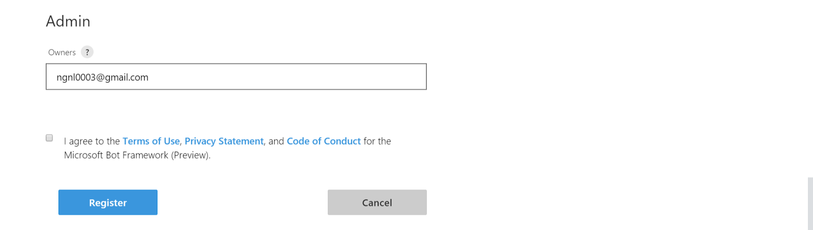 ZeroTiem: 1.註冊BotFramework服務