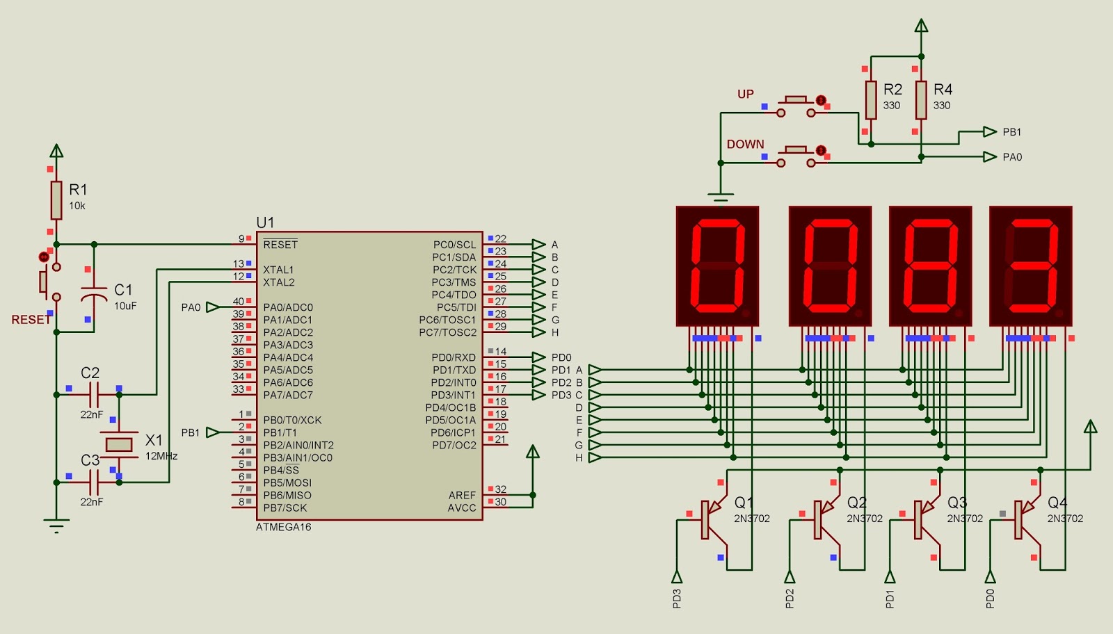 LES ELEKTRONIKA: Membuat Display Counter Up- Down dengan ... LES ELEKTRONIKA: Membuat Display Counter Up- Down dengan ...
