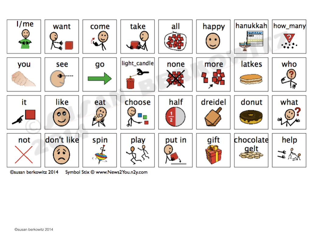 8 Nights of Communication - a Free Hanukah Communication Board from ...