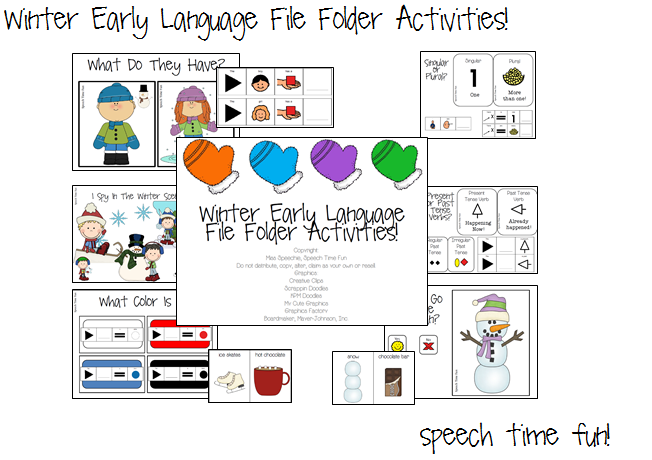 Winter Early Language File Folder Activities!! (AND GIVEAWAY ...