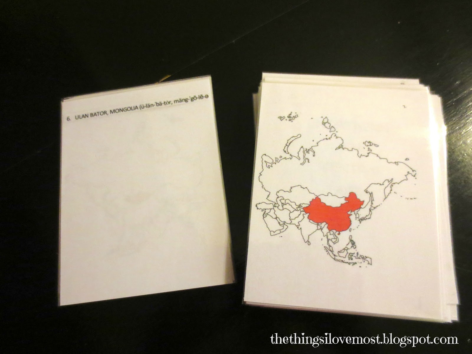 Asia Flash Cards {Bit Cards} - The Things I Love Most