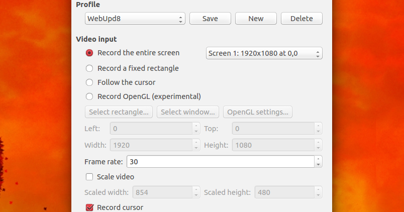 Screencasting App `Simple Screen Recorder` 0.3.0 Adds Profile Support, New OpenGL Recording ...