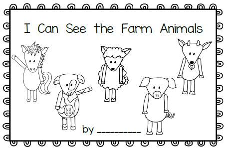 I Can See the Farm Animals~ emergent reader | Mrs. Black's Bees