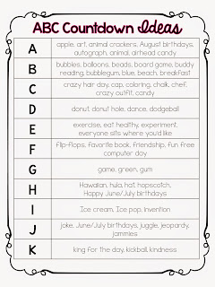 ABC End of Year Countdown - Mrs. Pauley's Kindergarten