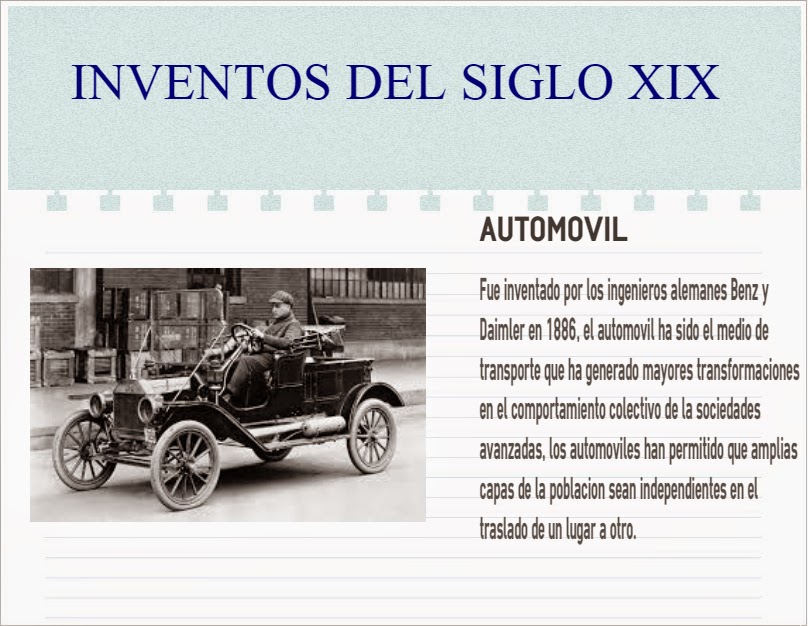 Hacer Historia: Inventos del siglo XIX (Infografías)