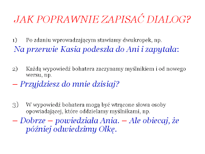 U nas w VI b: Opowiadanie z dialogiem