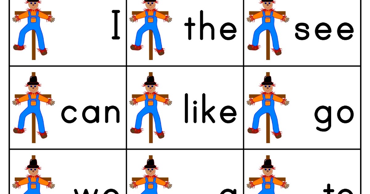 The Lower Elementary Cottage: Manic Monday! Scarecrow Sight Words Freebie!