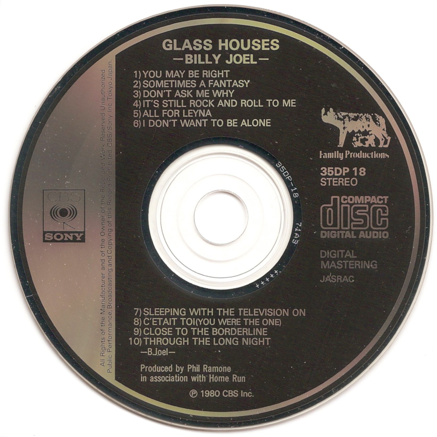 The First Pressing CD Collection: Billy Joel - Glass Houses The First Pressing CD Collection: Billy Joel - Glass Houses