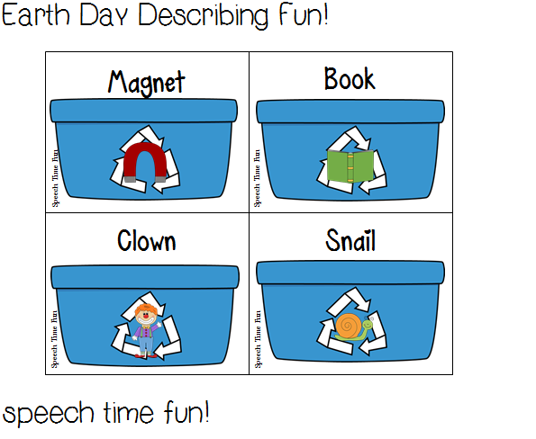 Earth Day Describing Fun! - Speech Time Fun: Speech and Language Activities