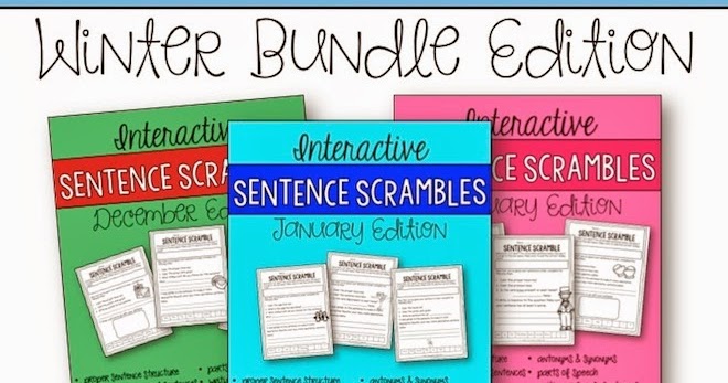 Across the Hall in 2nd: Interactive Sentence Scrambles Freebie!!