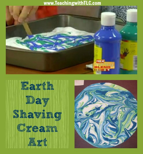 Teaching with TLC: Earth Day Shaving Cream Art
