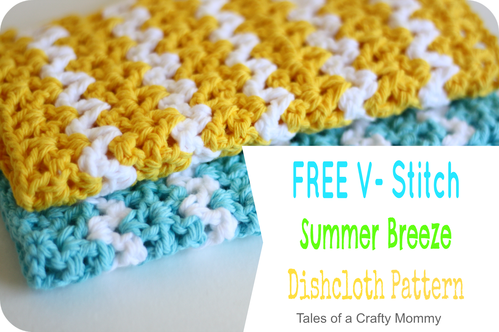 Free Crochet V Stitch Dishcloth Pattern ZigZag free-crochet-v-stitch-dishcloth-pattern-zigzag