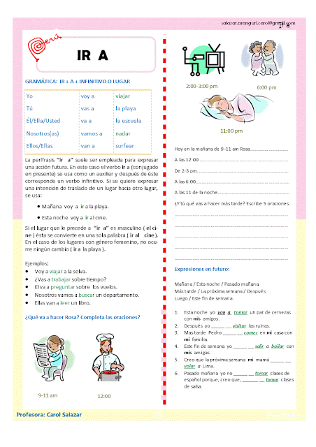 Curso Basico de Español: Verbo Ir a