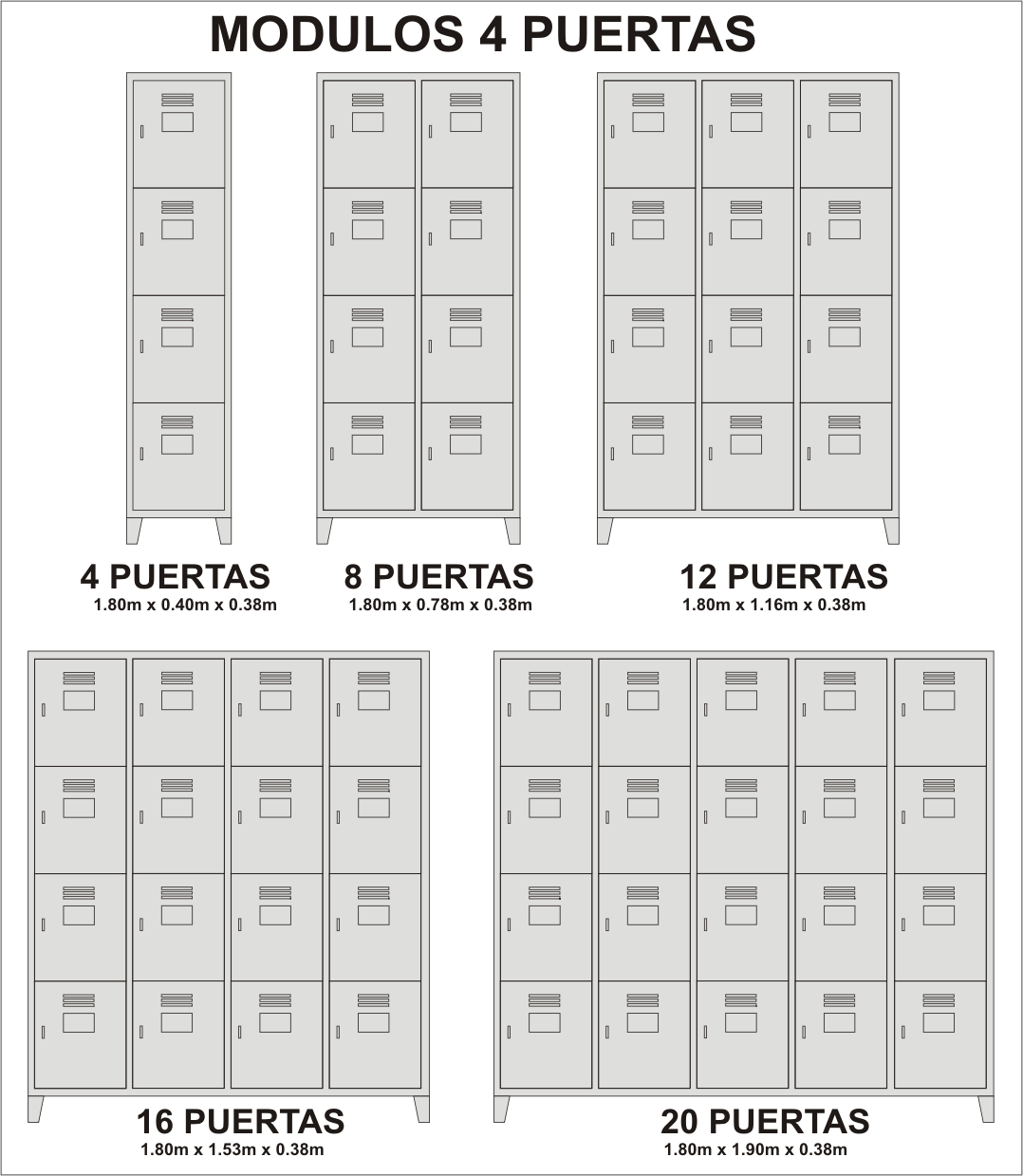 Casilleros Lockers Metalicos