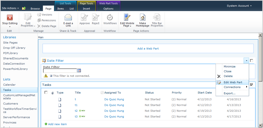 Sharepoint 2010 List filtering by date range | troubleshootindia Sharepoint 2010 List filtering by date range | troubleshootindia