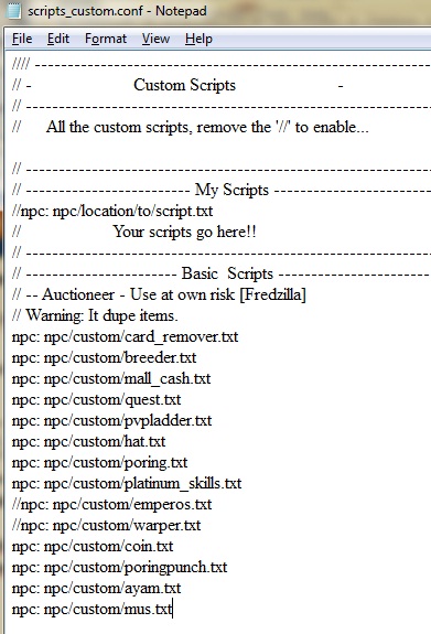 Ragnarok Npc Scripts ragnarok-npc-scripts