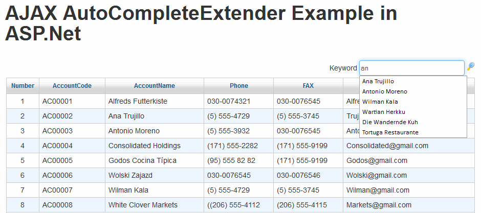 Sử dụng AJAX AutoCompleteExtender trong Asp.net - lập trình đốt nét