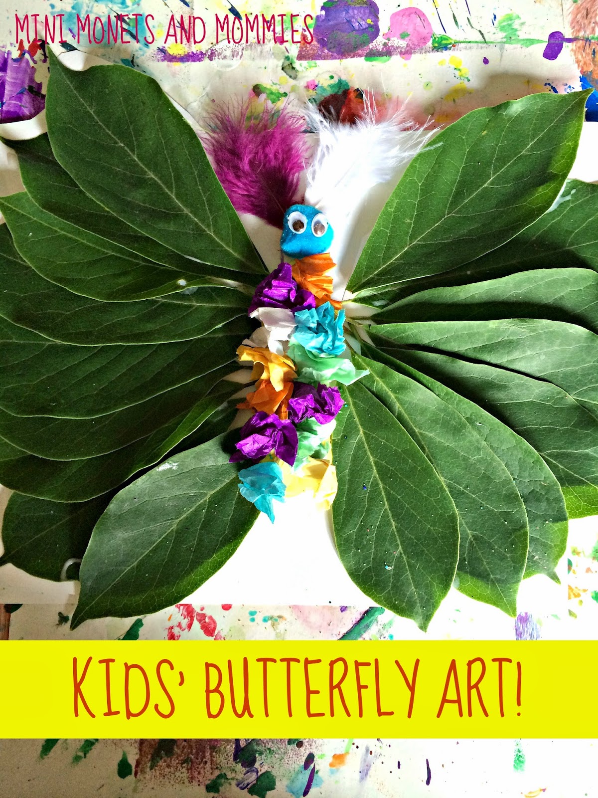Mini Monets and Mommies: Kids' Butterfly Plant Art Activity