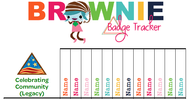 I am Girl Scouts: As Promised! Finally a Brownie Badge Tracker!