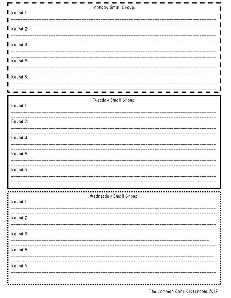 The Common Core Classroom: Daily 5 Lesson Plan FREEBIE... and some ...