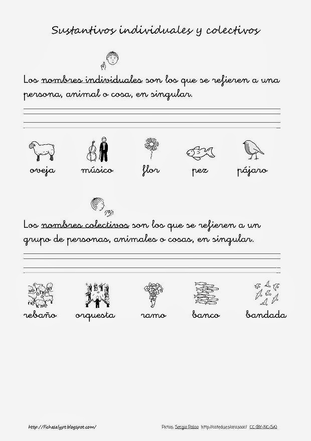 Cositas de AL y PT: Sustantivos individuales y colectivos LSE