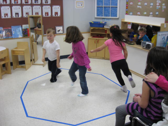 Ms. Woods' Kindergarten Class: Ice skating in the classroom!