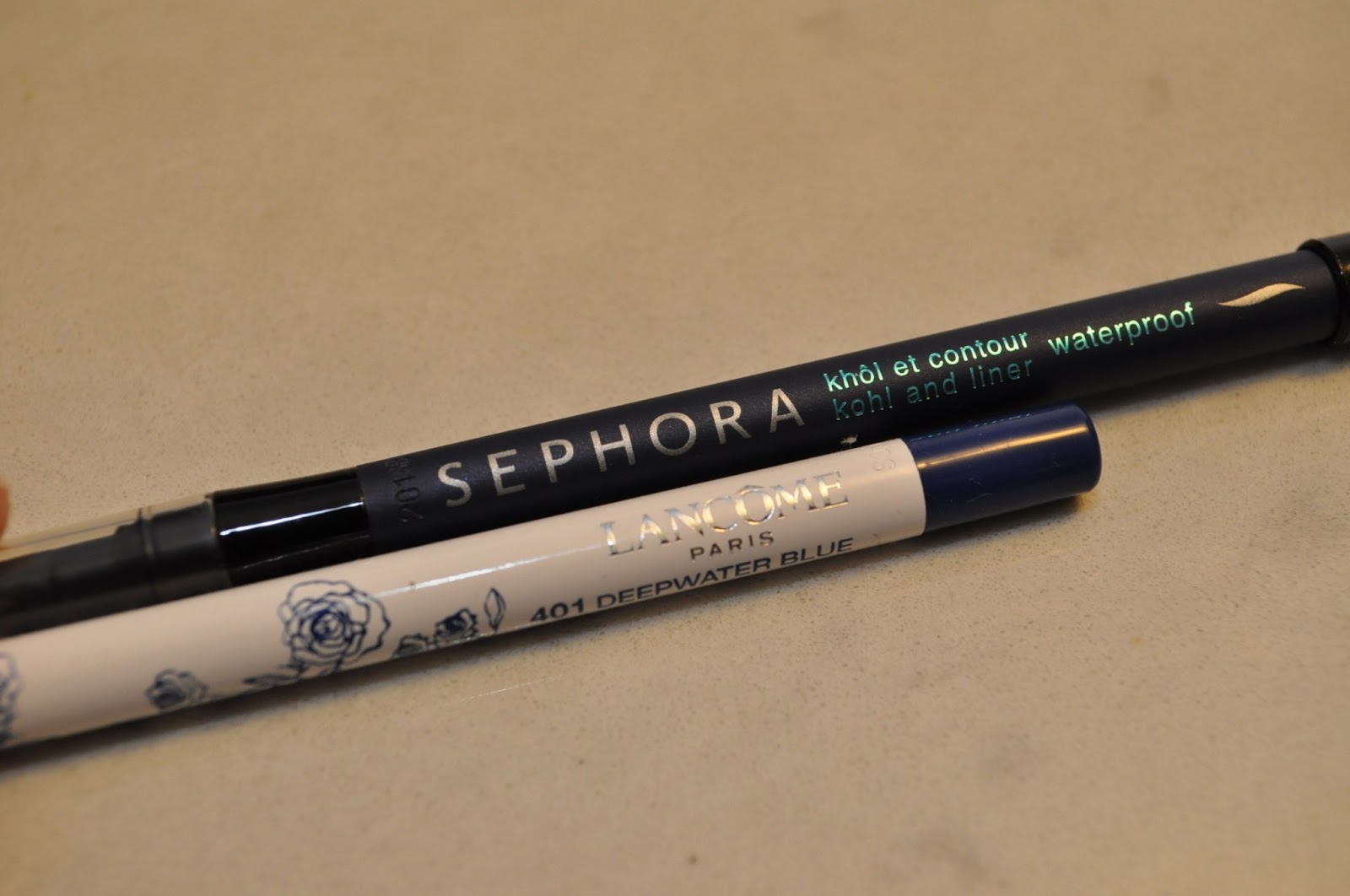 ~ Naturally Beautiful ~ : Battle of Blue Kohl Pencils: Sephora vs Lancome ~ Naturally Beautiful ~ : Battle of Blue Kohl Pencils: Sephora vs Lancome