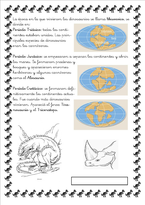 Fichas dinosaurios para niños - Imagui