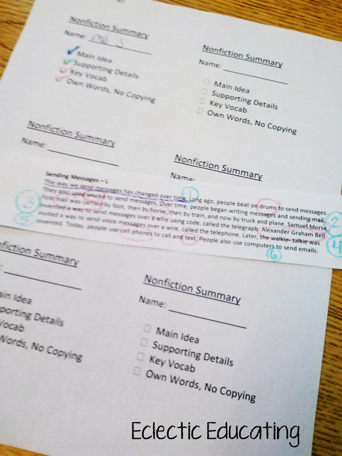 Eclectic Educating: Nonfiction Summaries!