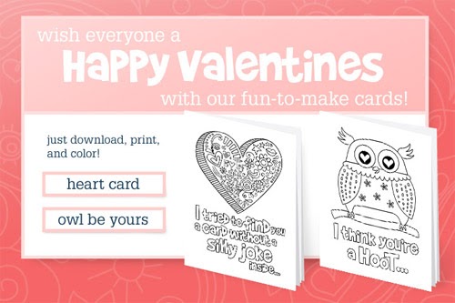 My Owl Barn: Color Your Owl Valentine's Day Card