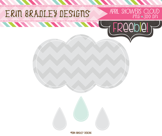 Erin Bradley Designs: April Showers Cloud Clipart Freebie!