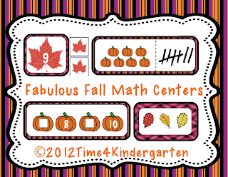 Fall Math Centers | Time 4 Kindergarten