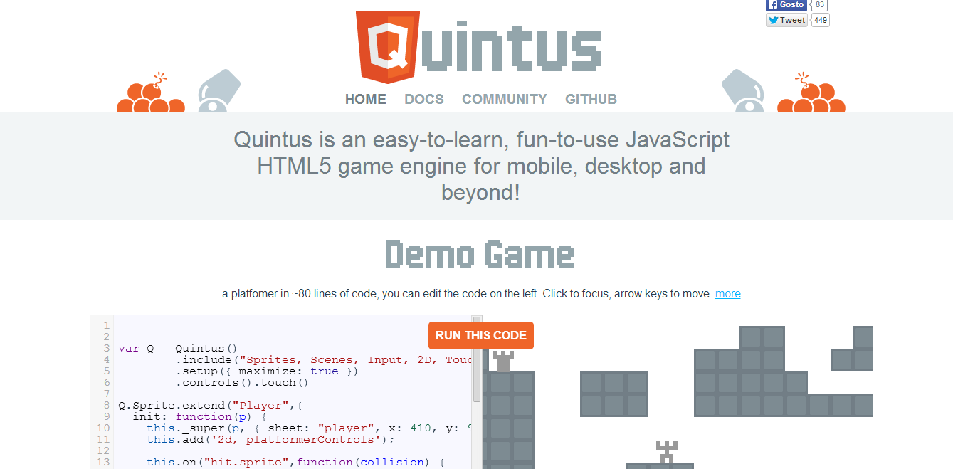 Sexta Indicativa (Quintus HTML5) + Sleopand Bits