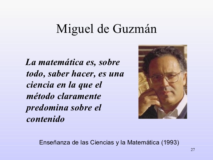 Aprender y enseñar Matemáticas: Miguel de Guzmán. Una conferencia sobre la enseñanza de las ...