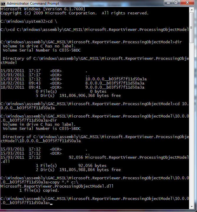 Microsoft.reportviewer.processingobjectmodel.dll - tenpolar