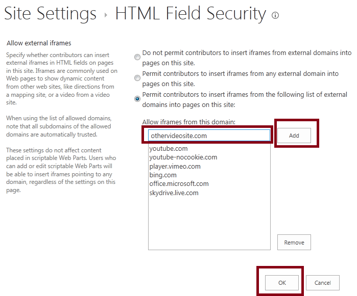 SteveMann's Path: SharePoint 2013: Allow Embedding of External Content SteveMann's Path: SharePoint 2013: Allow Embedding of External Content