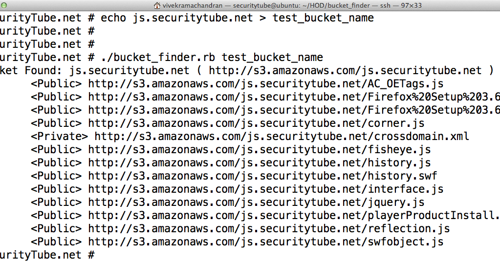 SecurityTube.net Hack of the Day: Finding Publicly Readable Files in your Amazon S3 Account