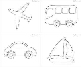 Four Coloring: Free printable Travel coloring pages for kids
